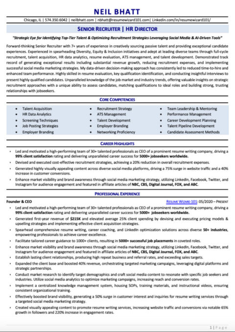 Resume Samples - Resume Wizard 101